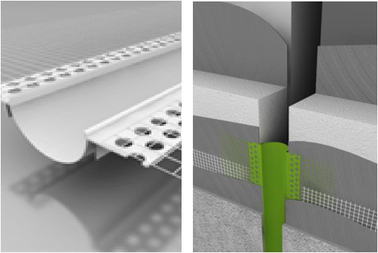 Perfil Junta de Dilatación PVC Plano con malla | Pinturas JAFEP